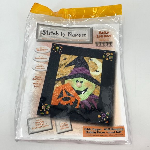 Happy Hollow Designs | Office | Batty Lou Boo Sewing Stitch By Number ...